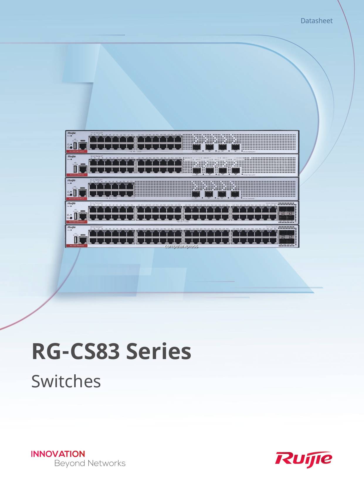 Ruijie Switch, RG-CS83-48GT4XS-P 48-Port 1GE RJ45 Layer 3 Managed ...