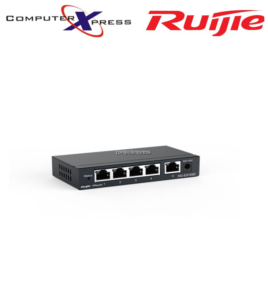 Ruijie Reyee Switch, RG-ES105D 5-port 10/100Mbps Desktop Unmanaged Switch