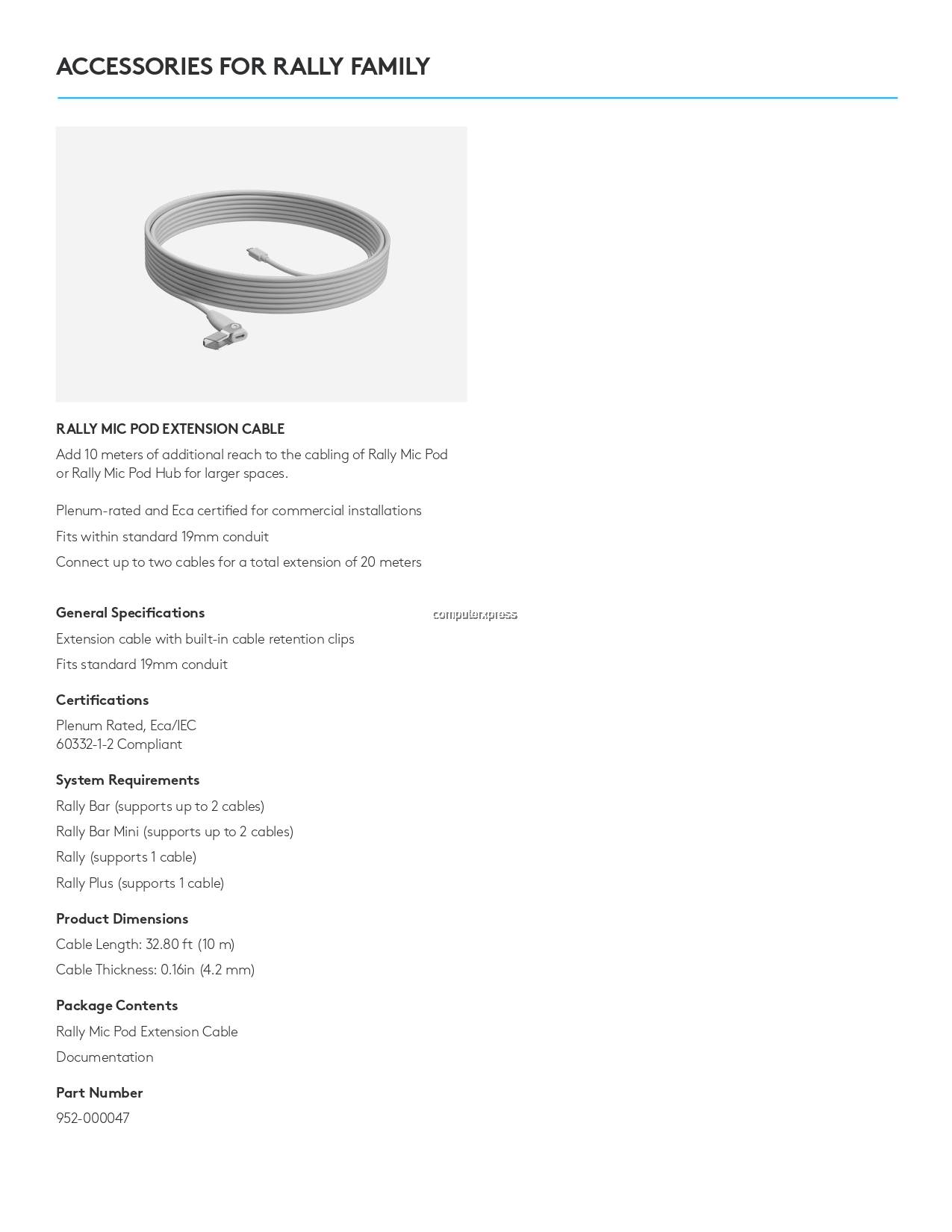 Logitech Rally Mic Pod - Black